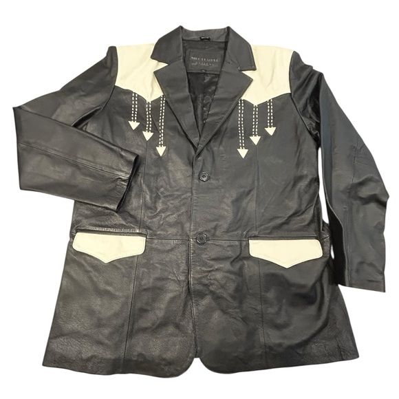 Niko Leather | Jackets & Coats | Vintage Niko Leather Designs Black And ...